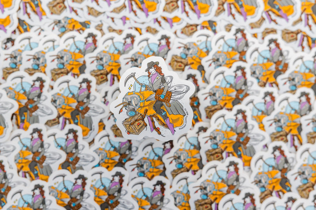 Undertaker Bee Vinyl Sticker – Sonoma County Bee Company